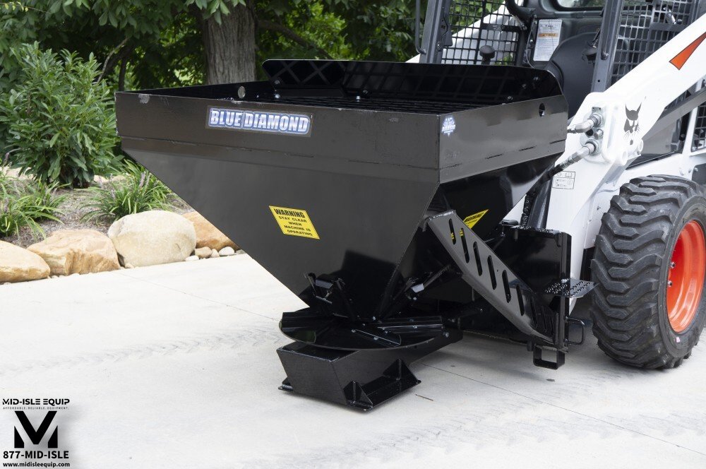 BLUE DIAMOND SALT SPREADER FOR SKID STEER – Mid-Isle Equipment